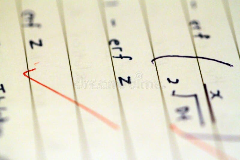 Math Formulas and Equations Stock Photo - Image of note, paper: 71414894