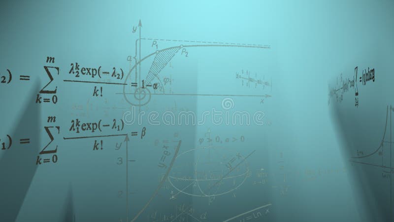 Math Formulas Flying in Rays Stock Video - Video of geometry, college ...