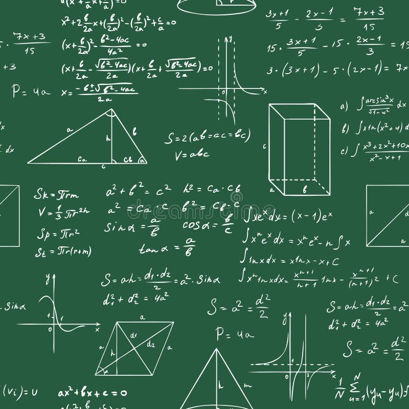 Math Formulas Seamless Vector Sketch Pattern Stock Vector ...