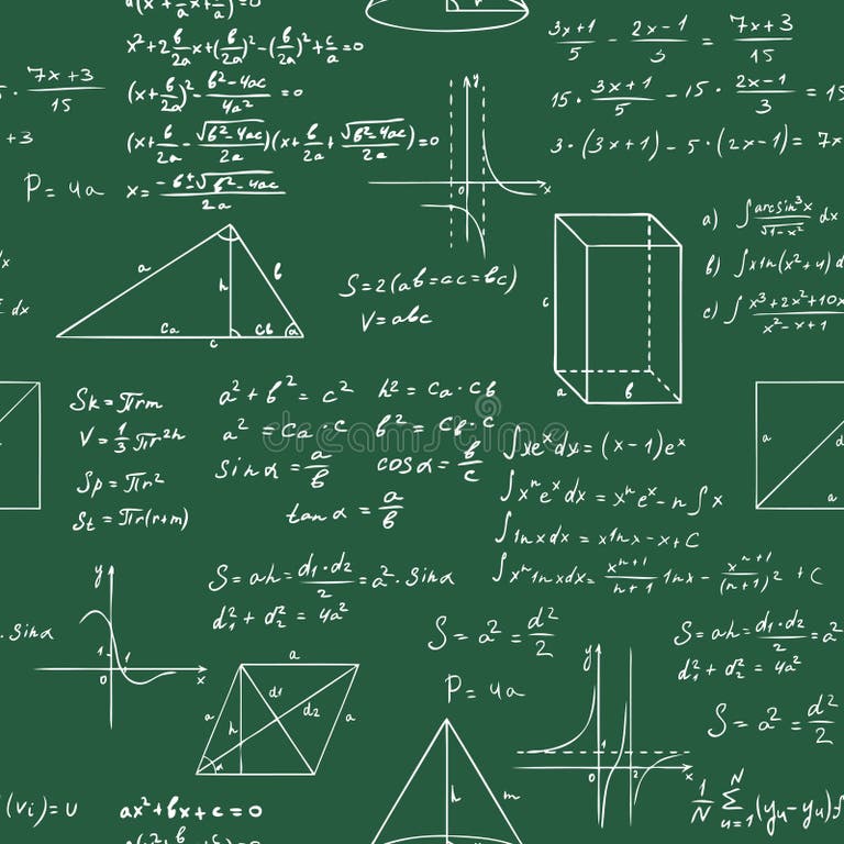 Math Formulas Seamless Vector Sketch Pattern Stock Vector ...