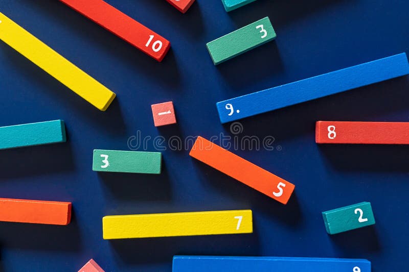 Math Fractions on Blue Background. Interesting Math for Kids. Education ...