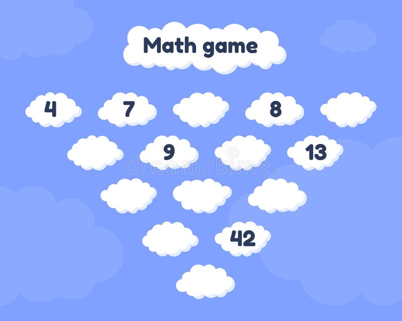 Cloud Math Games Stock Illustrations – 11 Cloud Math Games Stock Illustrations, Vectors ...