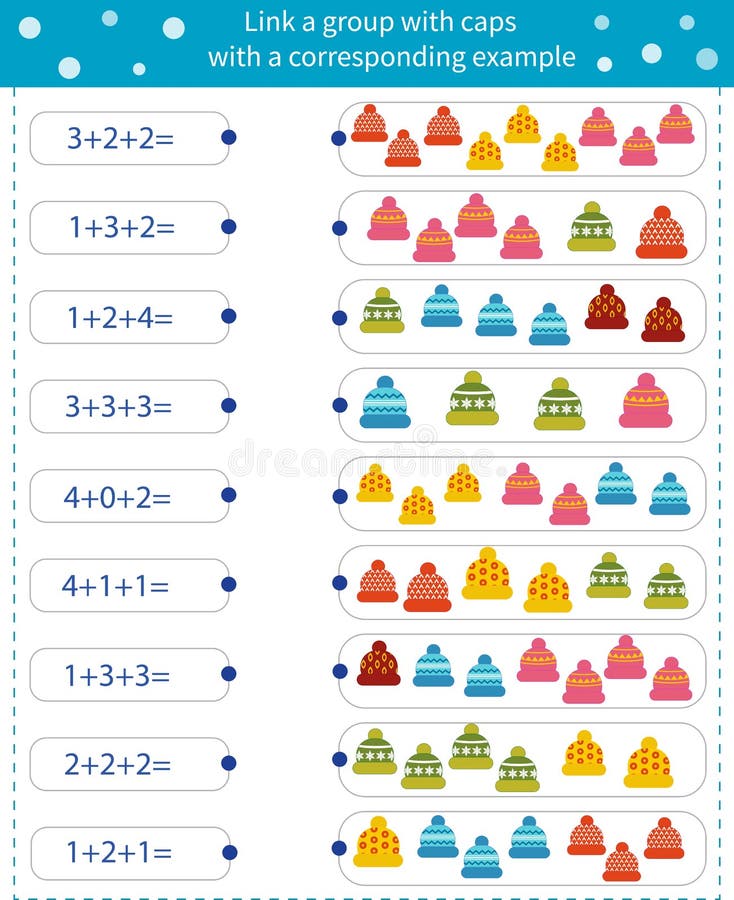 Math Game for Children. Connect Rectangles To Objects with Matching ...