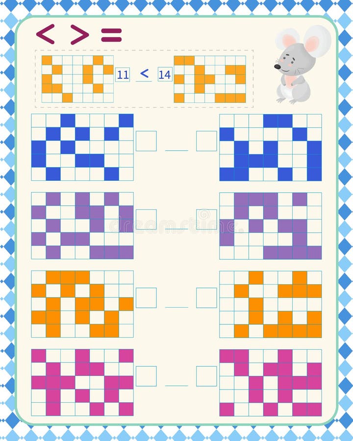 Math Game for Children. Development of Logic Stock Vector ...