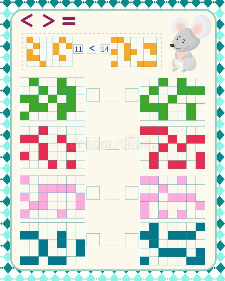 Math Game for Children. Development of Logic Stock Vector ...