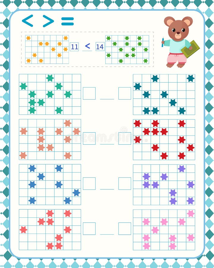 Math Game for Children. Development of Logic Stock Vector ...