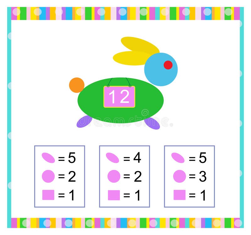 Math Game for Kids. Need To Find the Correct Answer. Practice Worksheet ...