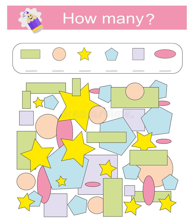 Math Game for Kids. Printable Worksheet. Stock Vector - Illustration of ...