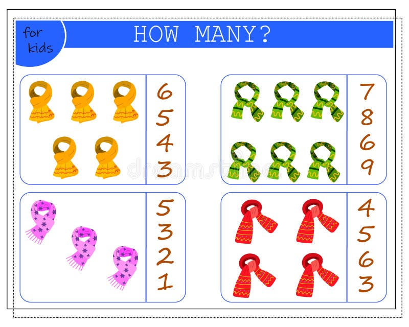 Math Game for Kids Count the Animals. Chicken, Chicken, Hare, Squirrel ...