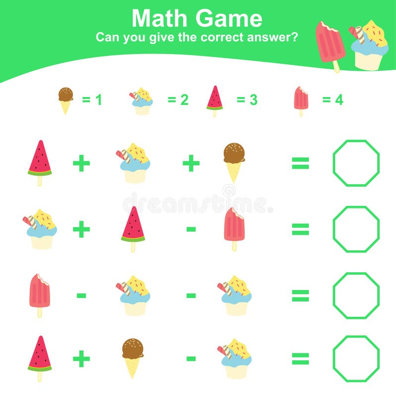 Mathematic Counting Worksheet. Math Activity, Count and Write the ...