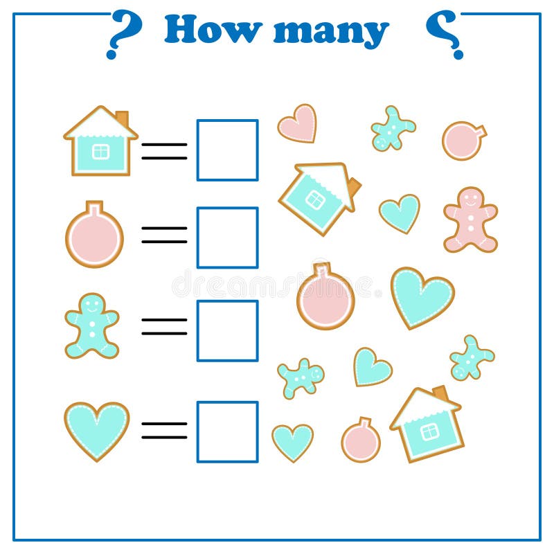 Math Games for Children. Counting Game for Preschool Children Stock ...