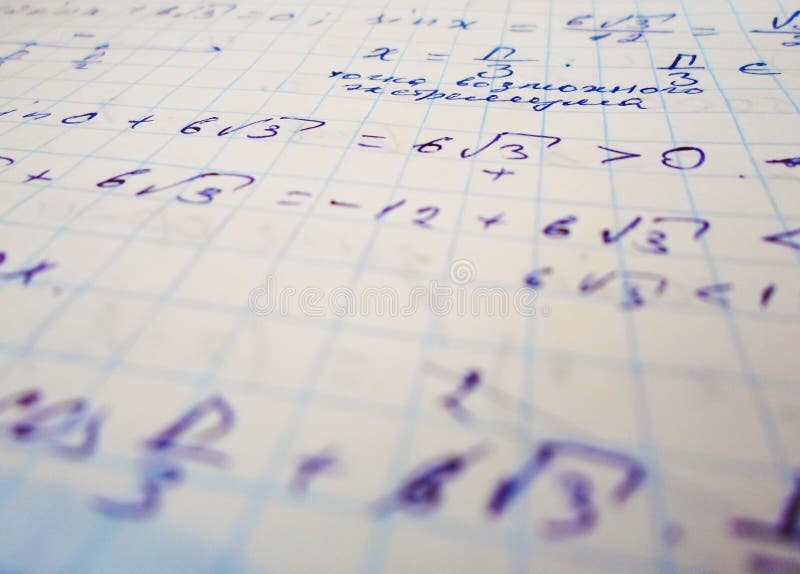 Math Geometry Background with Formulas, Math, Number Equation Stock ...