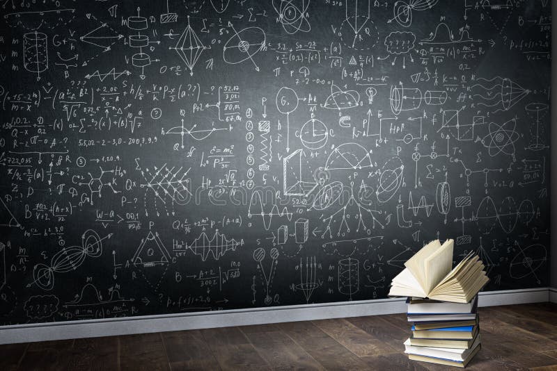 Math Geometry Formulas on Background. Stock Image - Image of ...