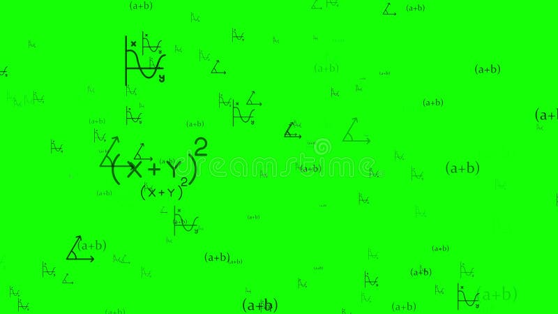 Math Green Screen Animation 4k Video for Overlay. Green Screen ...