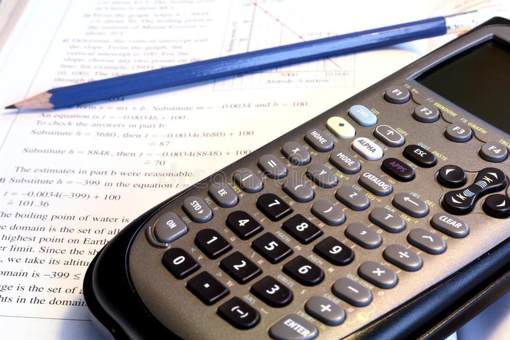 Math Homework stock image. Image of calculator, book, figure - 2174903