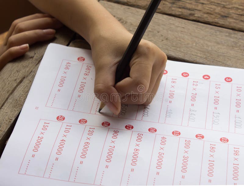 Math homework stock photo. Image of study, textbooks - 60613372