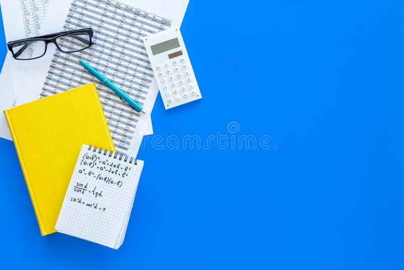 Math Homework. Math Textbook or Tutorial Near Sheet with Numbers ...