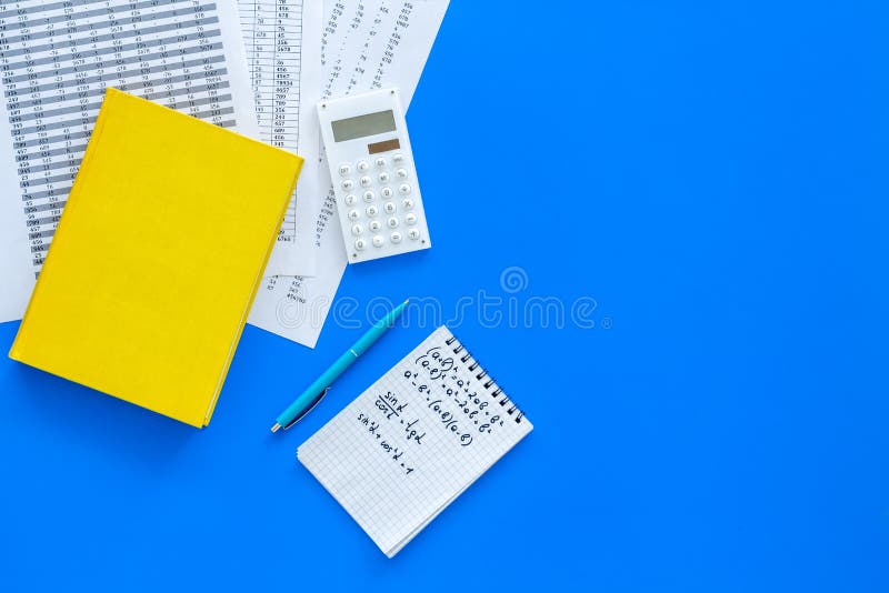 Math Homework. Math Textbook or Tutorial Near Sheet with Numbers ...