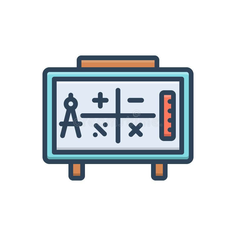 Color Illustration Icon for Math, Concept and Formula Stock ...