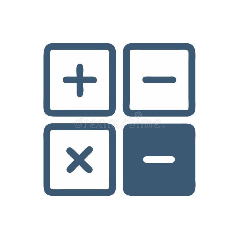 Math Icon for Educational Content Stock Vector - Illustration of ...