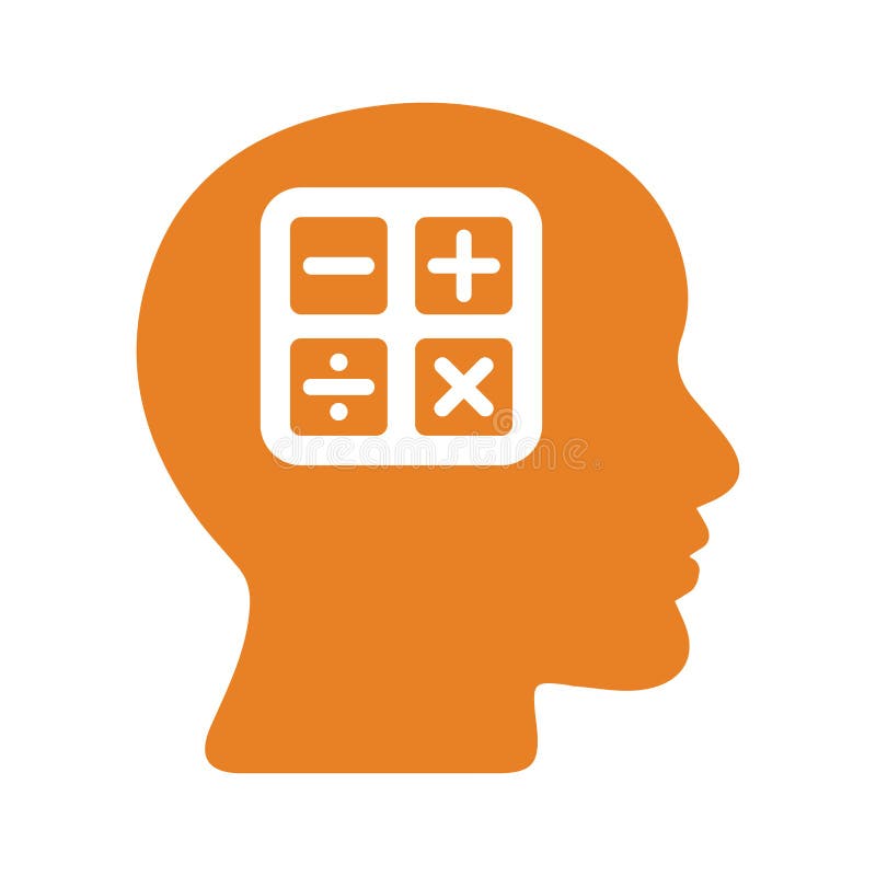 Math Icon. Orange Vector Design Stock Vector - Illustration of ...