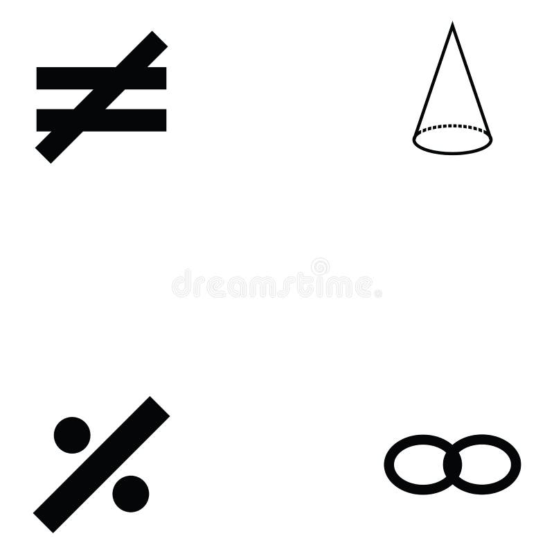 Math icon set stock vector. Illustration of vector, simple - 120568016