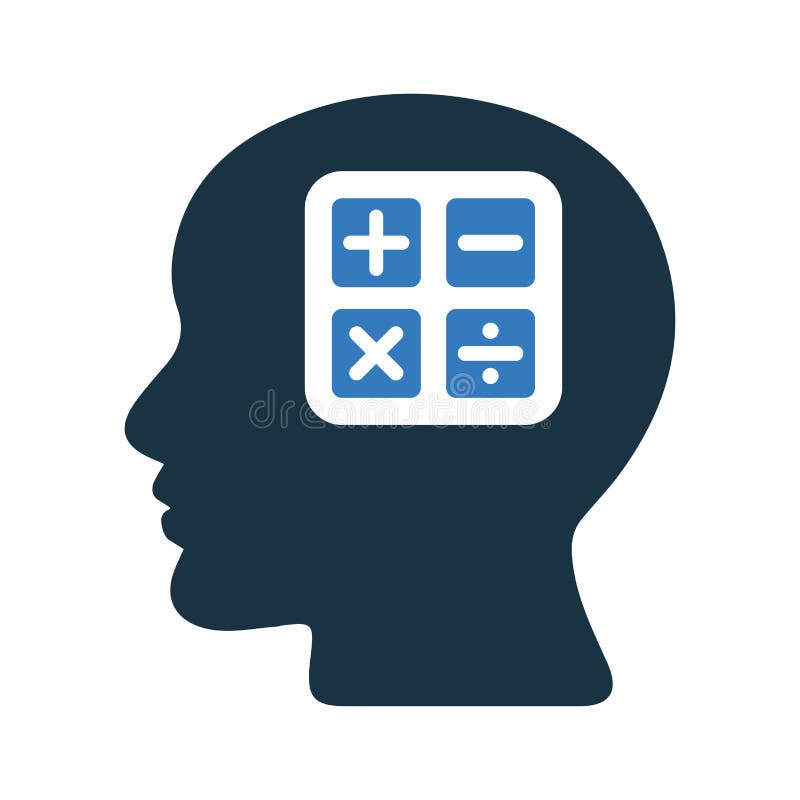 Math Icon. Simple Flat Design Concept Stock Illustration - Illustration ...