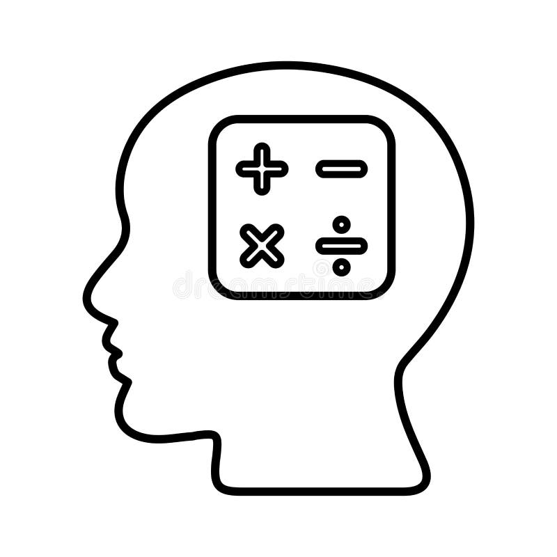 Math Line Icon. Outline Vector Stock Illustration - Illustration of ...