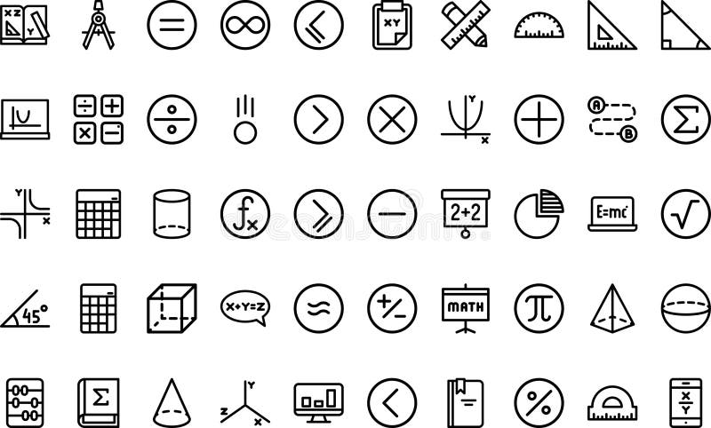 Math Icons High-Quality Vector Icons Collection with Editable Stroke ...