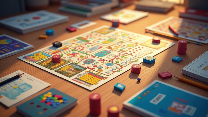 Math invented board game stock illustration. Illustration of recreation ...
