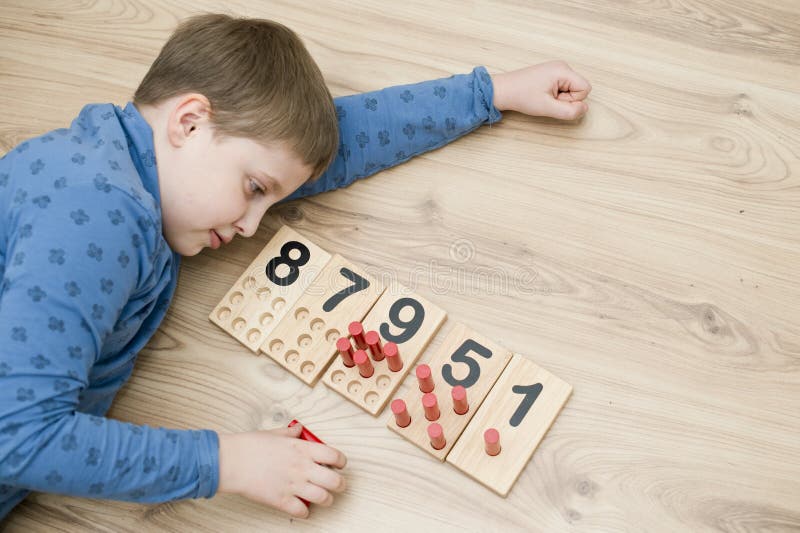 Math Kids Counting Puzzle for Kids. Stock Image - Image of fine ...