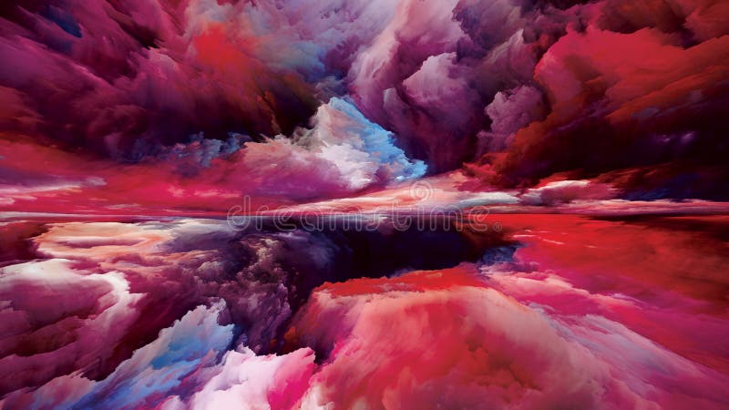 Colorful Land and Sky stock image. Image of planet, colorful - 252254243