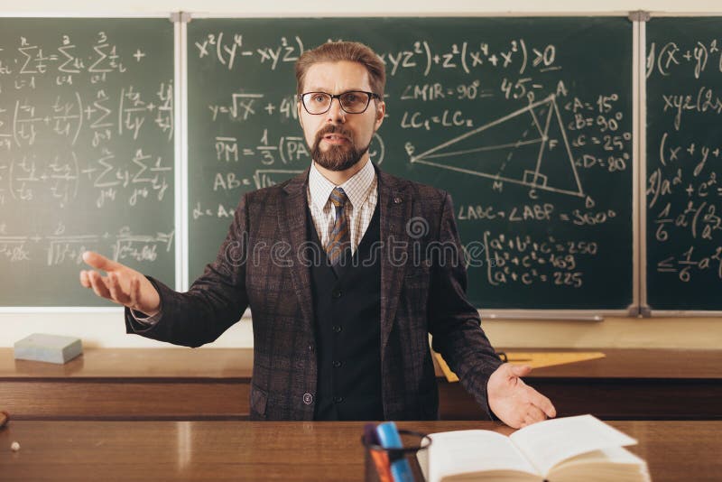 Math Lecture Held by an Intelligent Academic Stock Photo - Image of ...