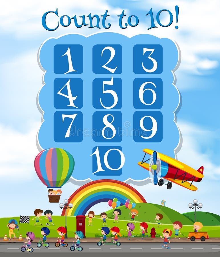 Count To 10 Cartoon Stock Illustrations – 456 Count To 10 Cartoon Stock ...