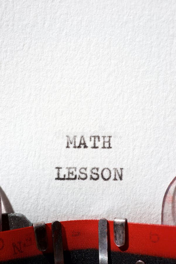 Math lesson text stock photo. Image of typewriter, concept - 269409080