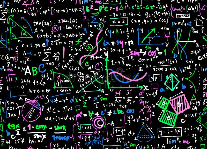 Math Linear Mathematics Education Circle Background with Geometrical ...