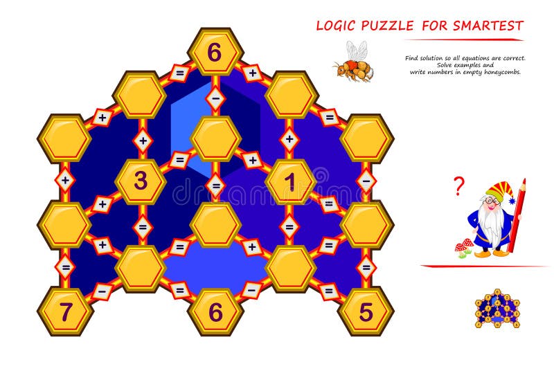 Math Logic Puzzle Game for Smartest. Find Solution so All Equations are ...