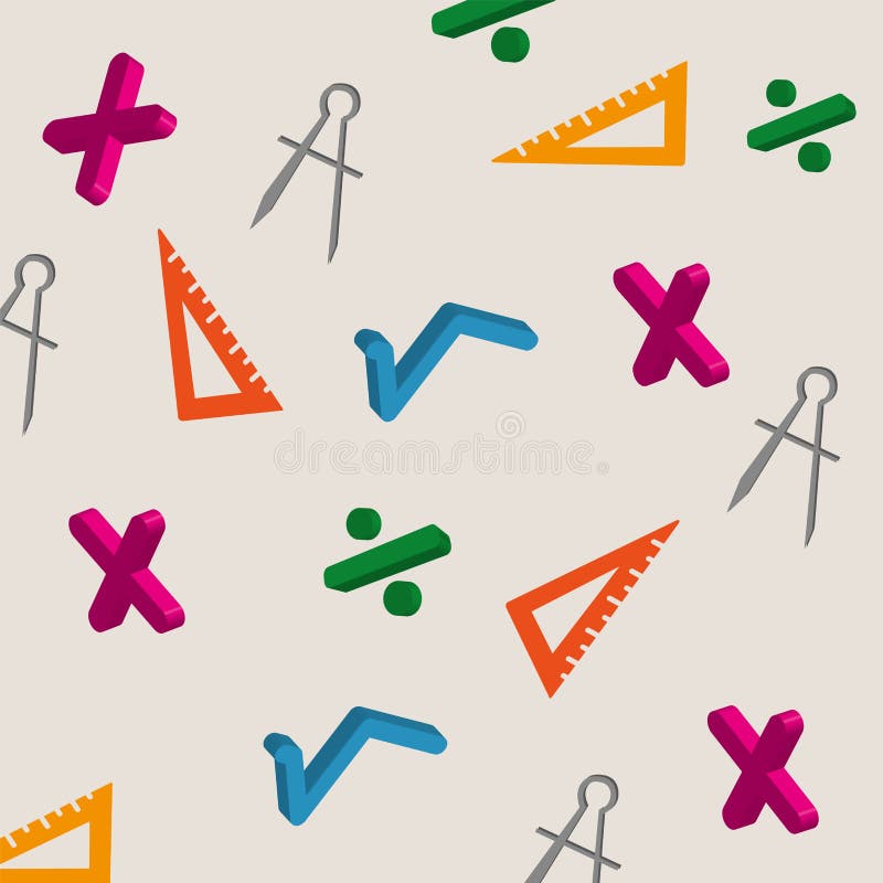 Math Logo Template, Illustration, White Background Stock Vector ...