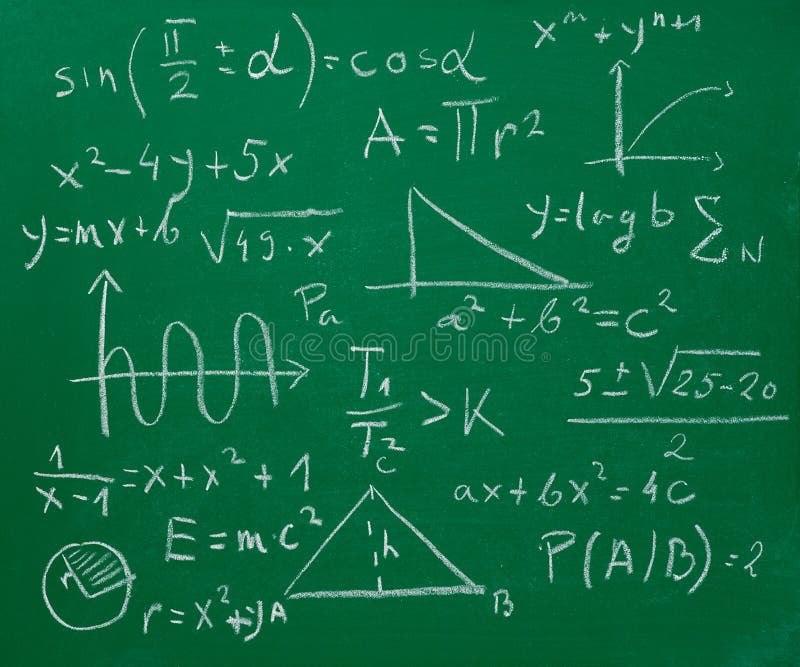 Math Mathematics Formula Chalkboard Blackboard Stock Photo - Image of ...