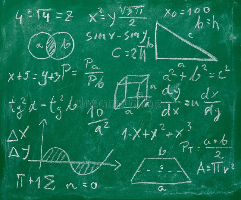 Math Mathematics Formula Chalkboard Blackboard Stock Photo - Image of ...