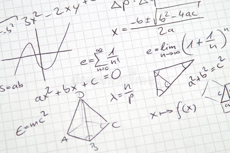 Math notes stock photo. Image of longhand, resources - 92132862