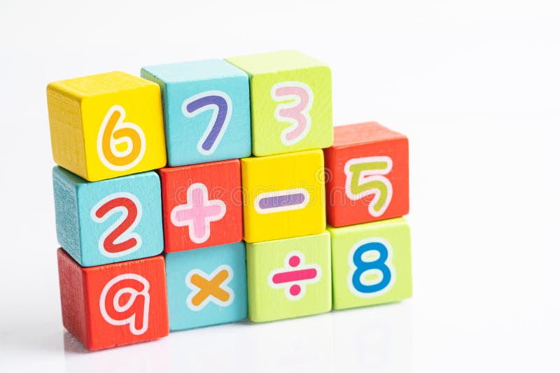 Math Number Colorful with Graduation Hat : Education Mathematics ...