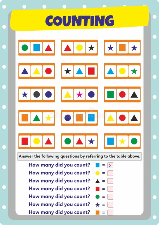 Math Operations for Kindergarten, Preschool and Primary School. Stock ...