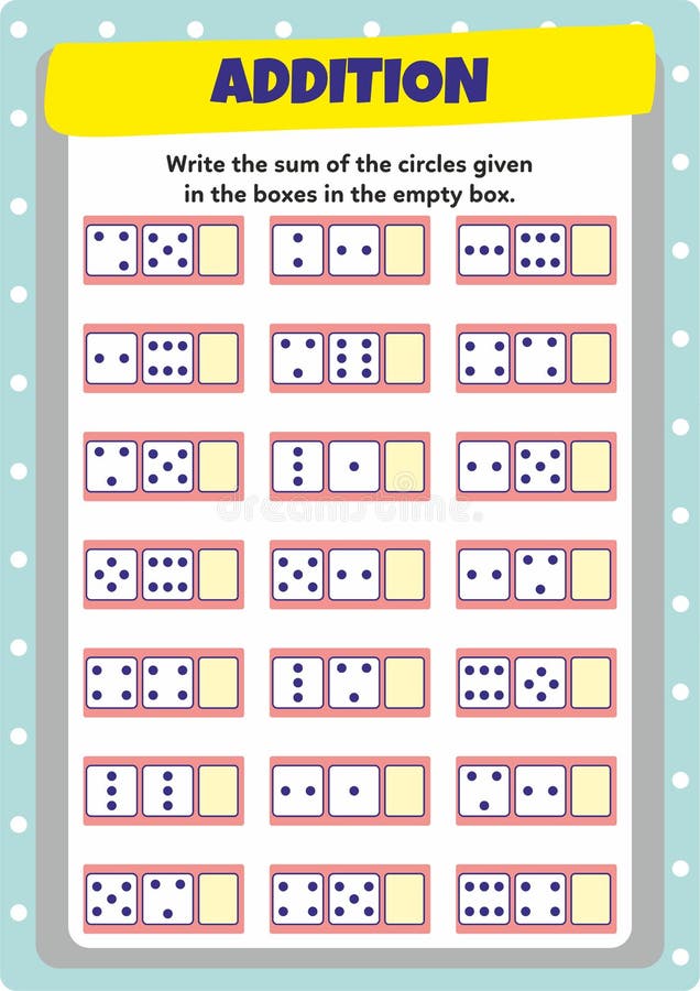 Math Operations for Kindergarten, Preschool and Primary School. Stock ...