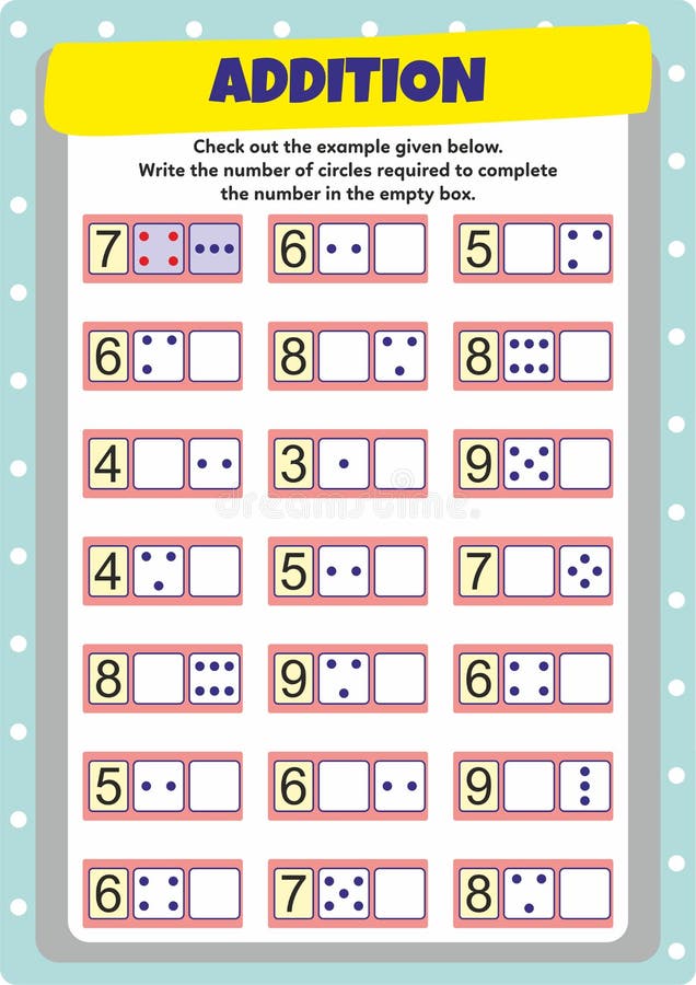 Math Operations for Kindergarten, Preschool and Primary School. Stock ...