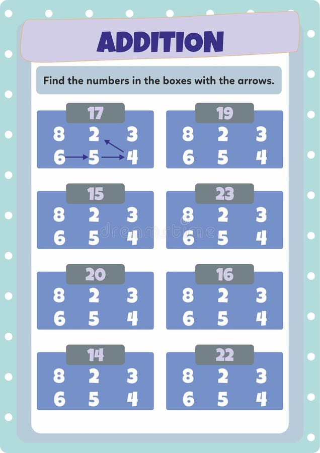Math Operations for Kindergarten, Preschool and Primary School. Stock ...