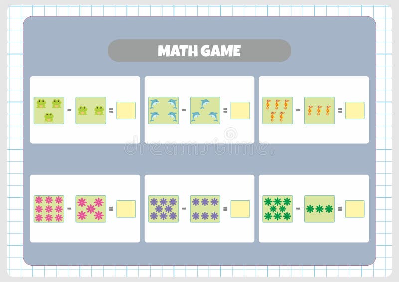 Math Operation with Maze Game for Kids Stock Vector - Illustration of ...