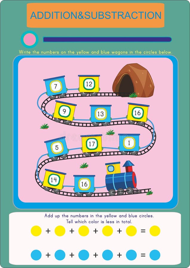 Math Operation with Maze Game for Kids Stock Illustration ...