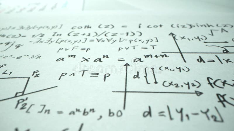 Math and Physics Formulas Loopable. Many Formula in Macro Shot ... Math and Physics Formulas Loopable. Many Formula in Macro Shot ...