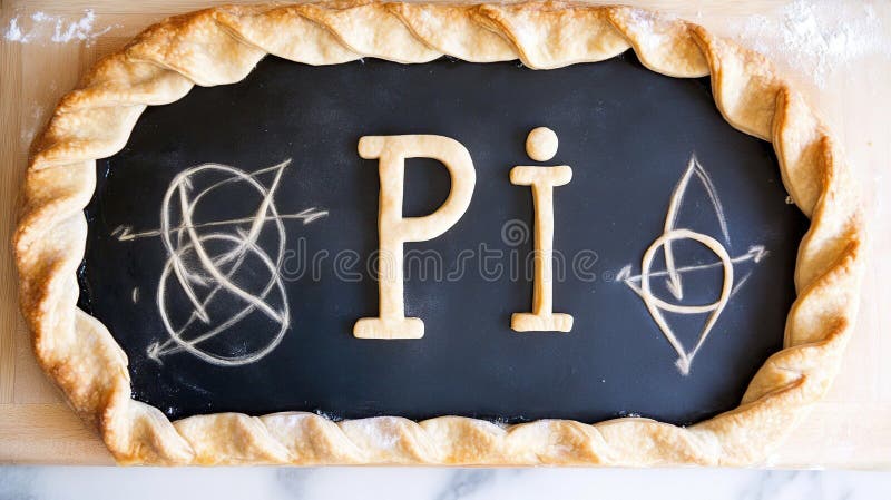 Math Pi Day Pie Crust Chalkboard Symbols Kitchen Stock Image - Image of ...